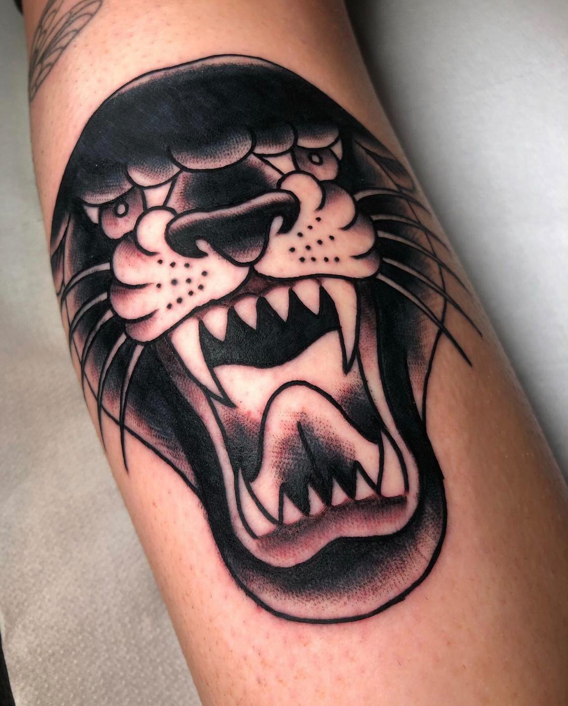 Traditional Panther Tattoo by Angel Face • Tattoodo