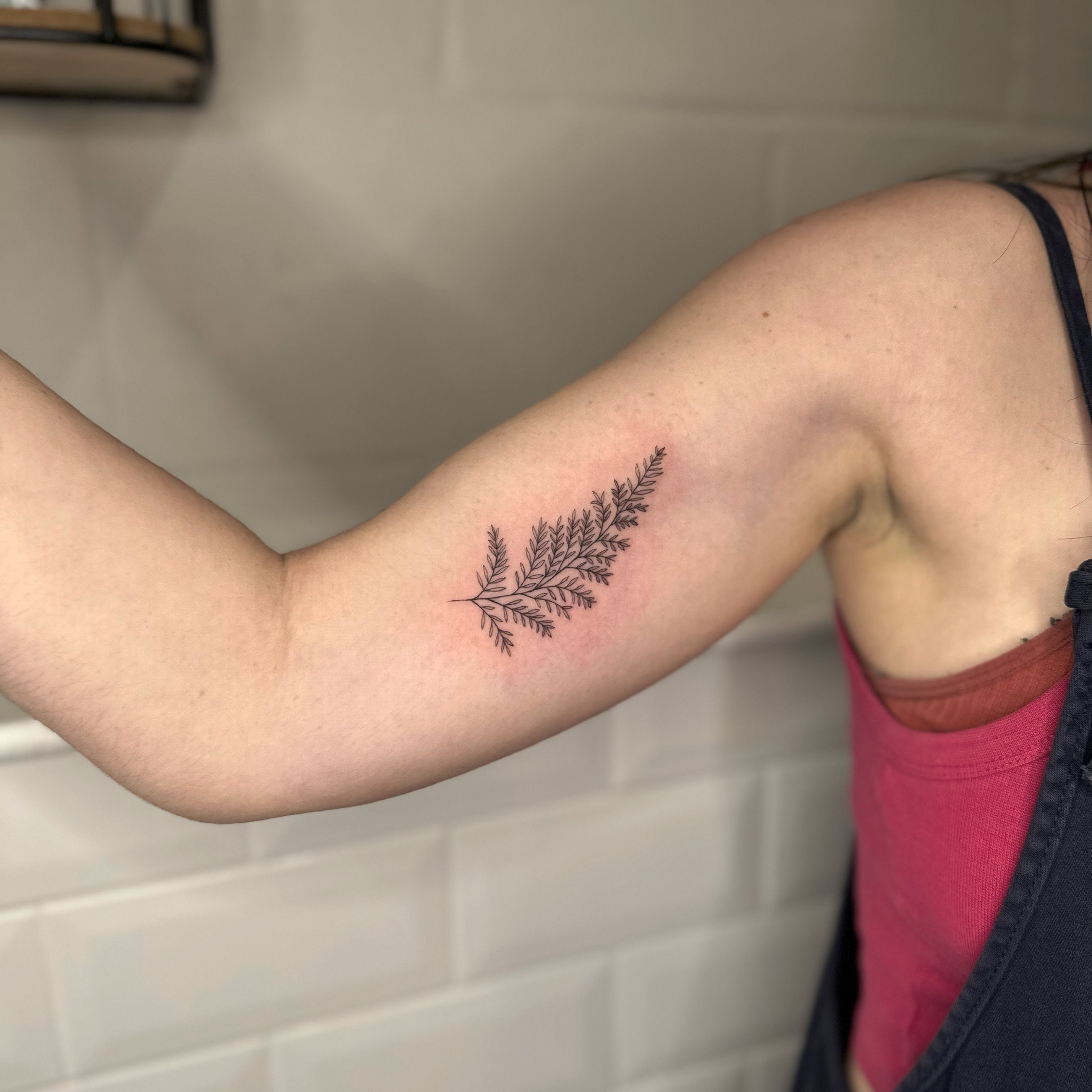 Botanical Fine Line Tattoo by Tas Kal • Tattoodo