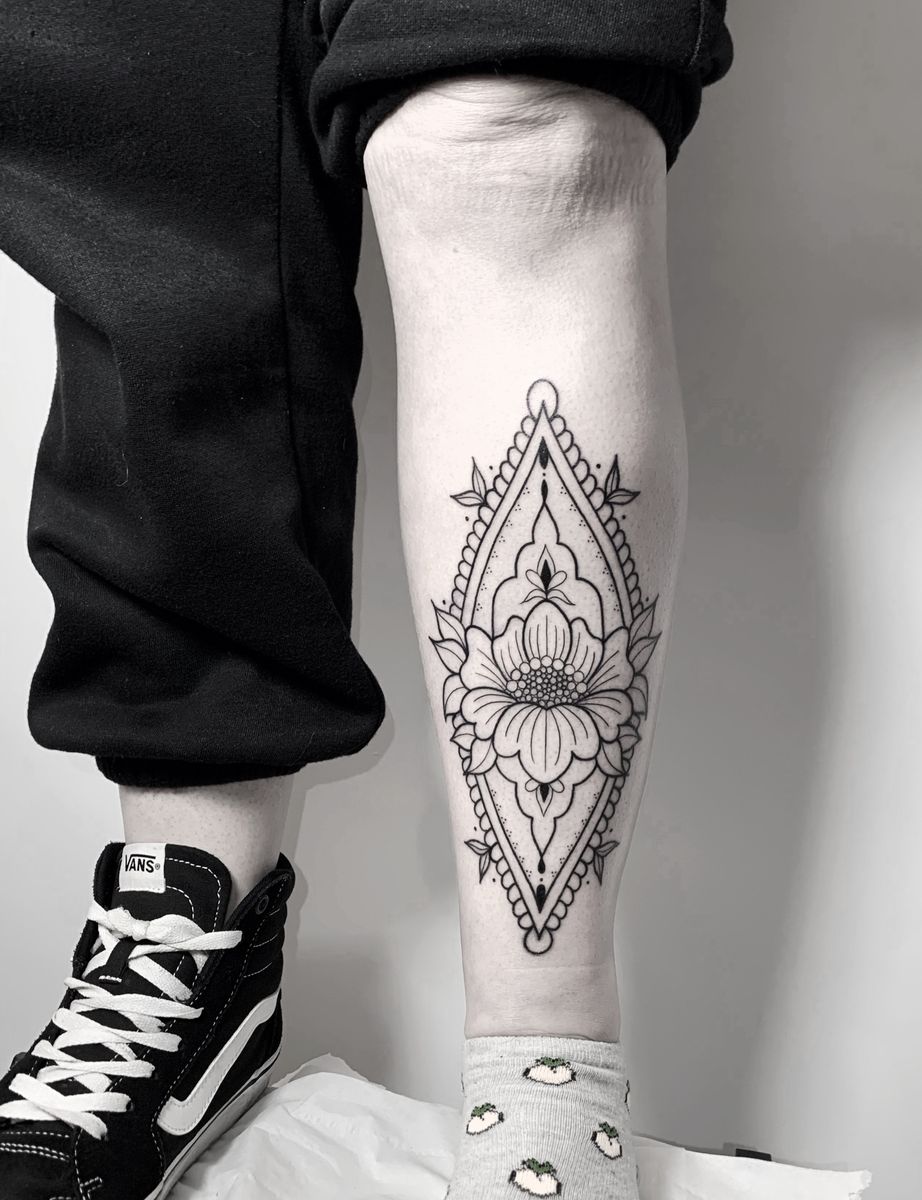Tattoo uploaded by tattsbybetts • Ornamental shin piece • Tattoodo