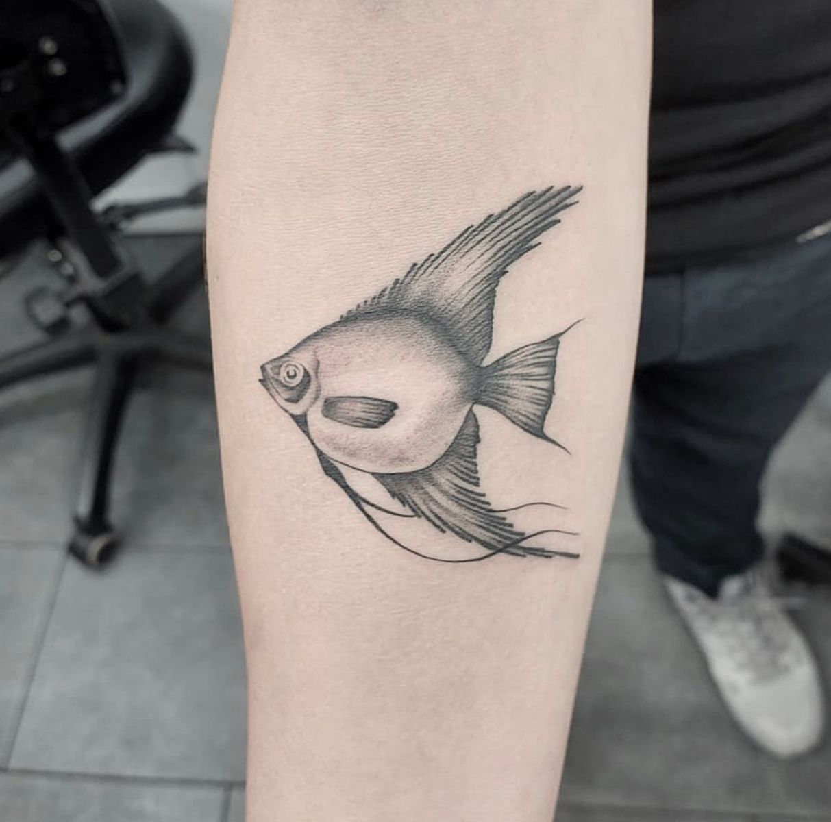 Majestic Black and Gray Fish Tattoo • Tattoo uploaded by Tom Boxell ...