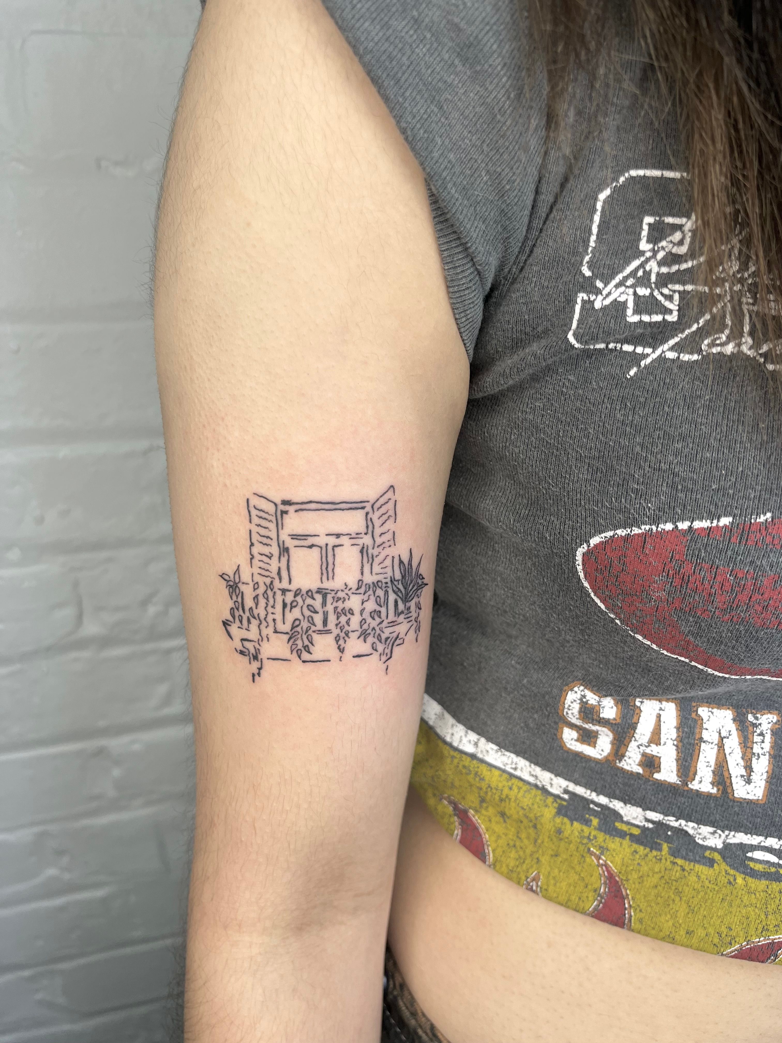 Architectural Window Balcony Tattoo • Tattoodo