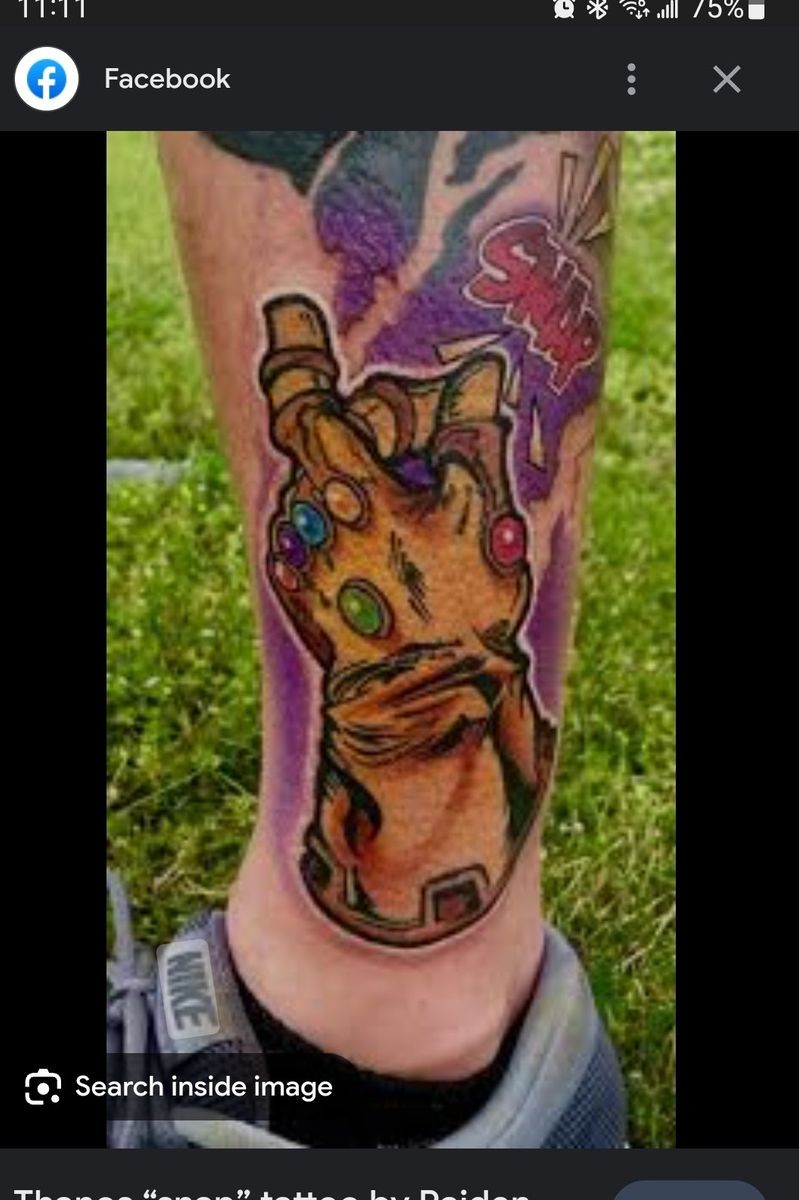 Tattoo uploaded by Zach Hall • Thanos snap • Tattoodo