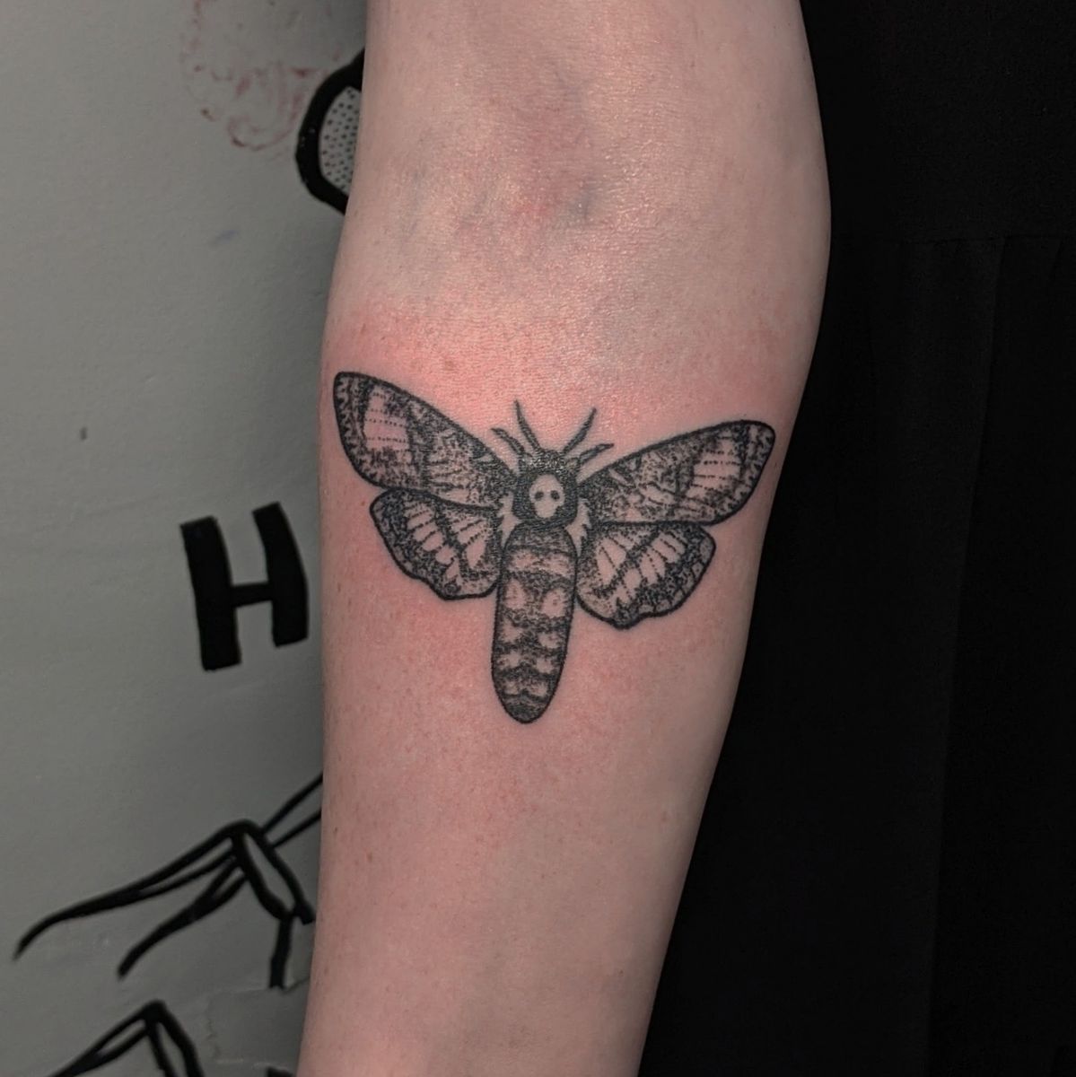 Tattoo uploaded by Alien Ink • Elegant blackwork and dotwork moth ...