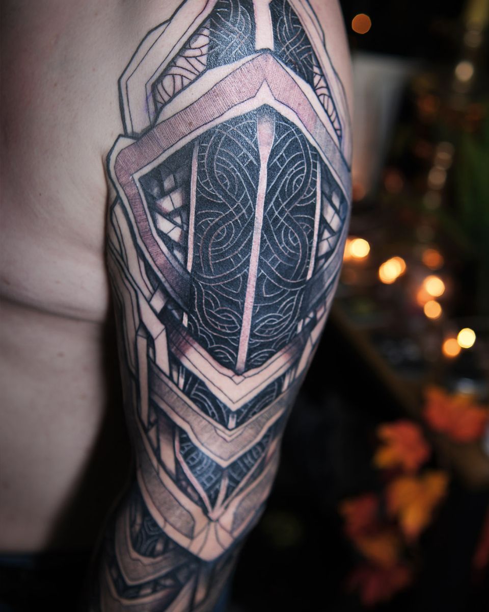 Tattoo uploaded by nusfeo • "This Celtic-infused tattoo weaves a tale ...