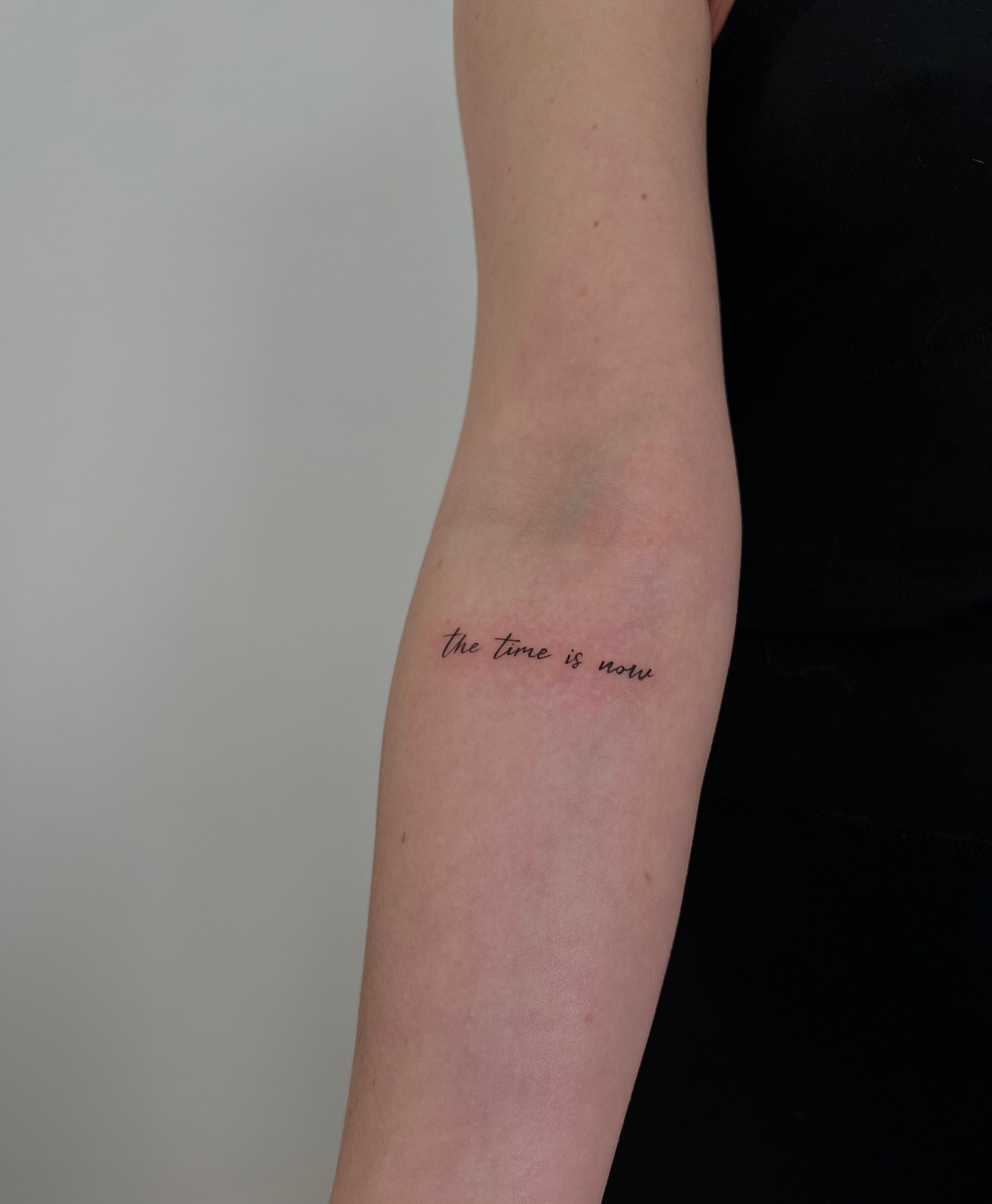 Delicate Fine Line Script Tattoo • Tattoodo