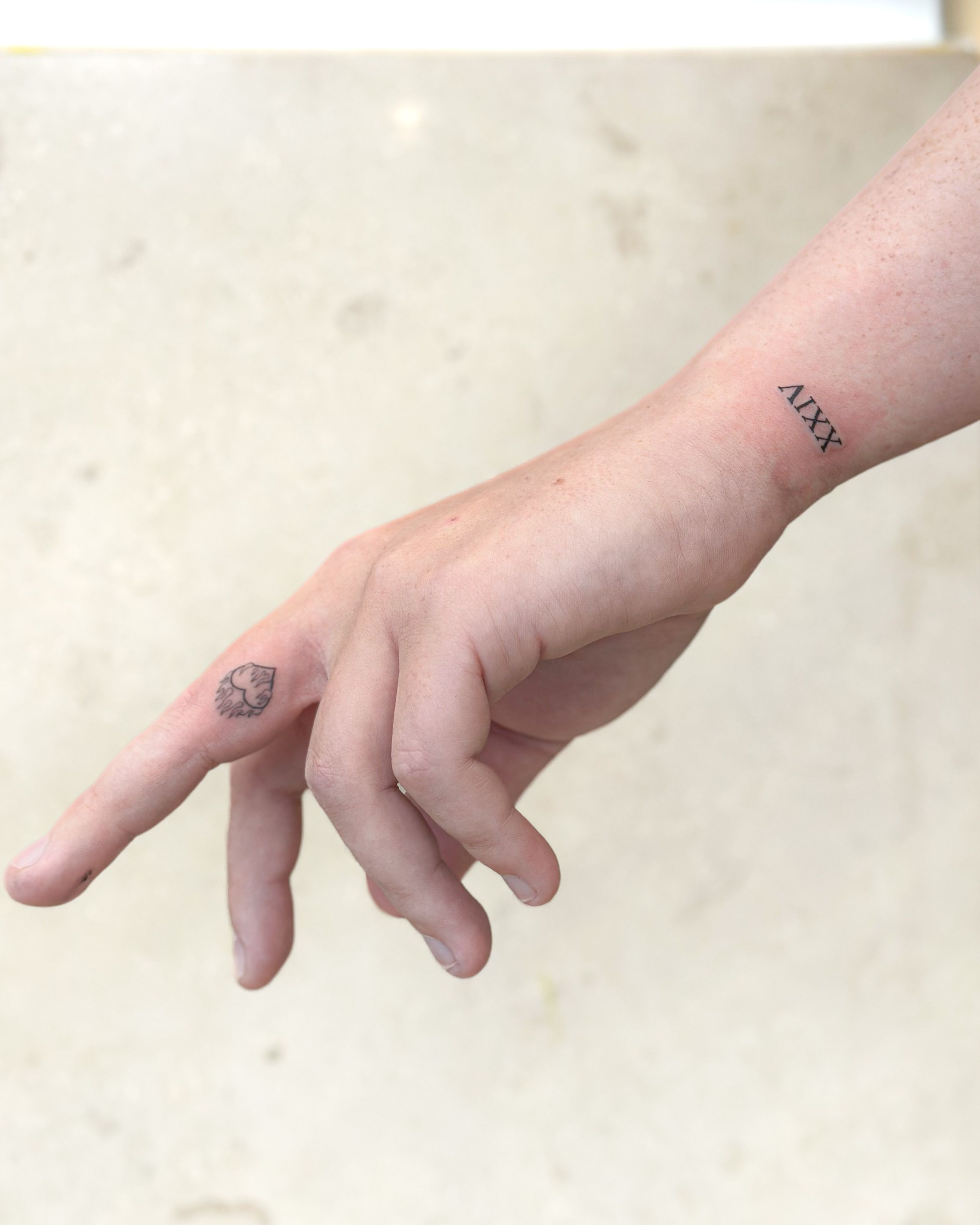 Delicate Fine Line Lettering Tattoo by Bradley Mollett • Tattoodo