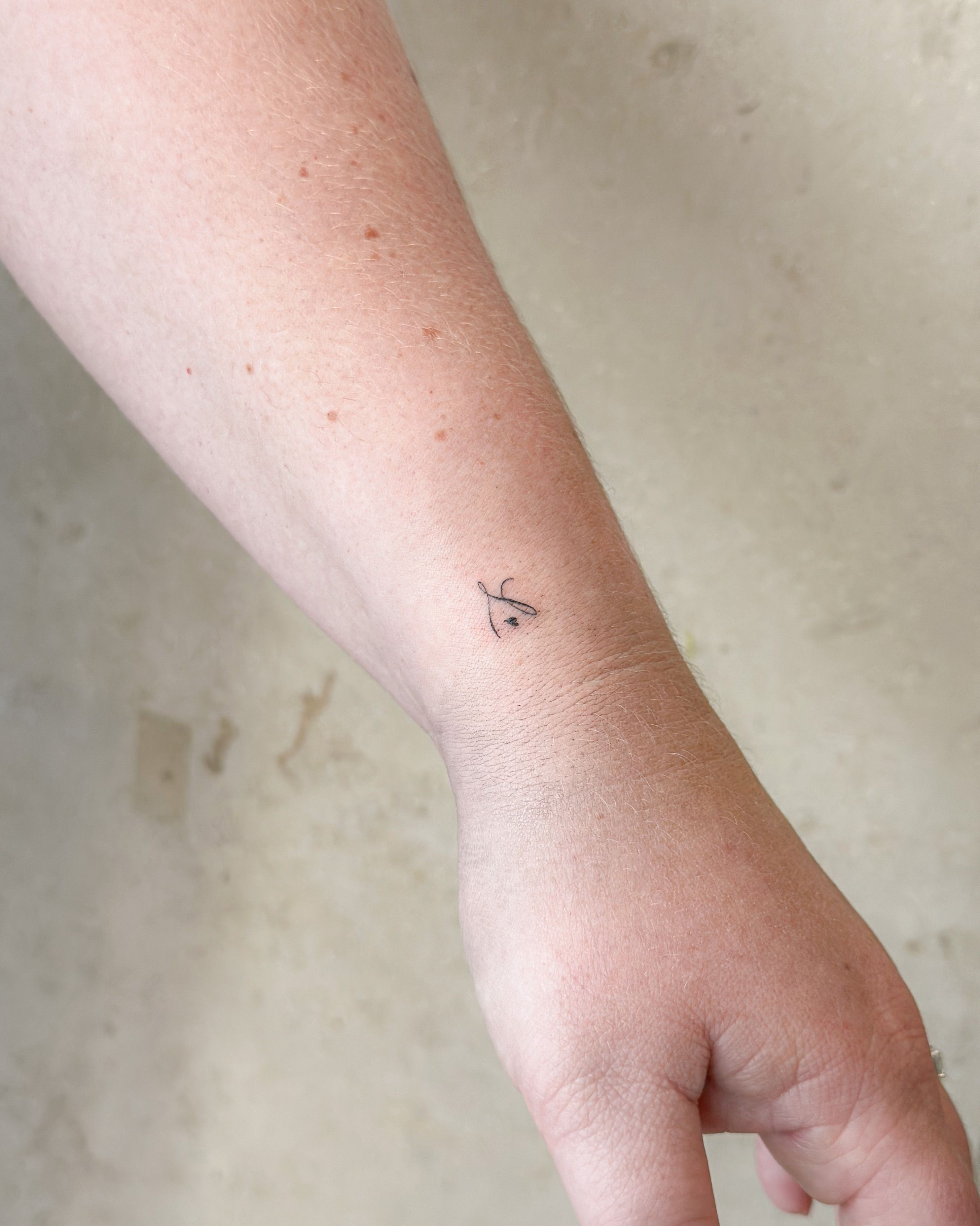Tiny Fine Line Script Tattoo • Tattoodo