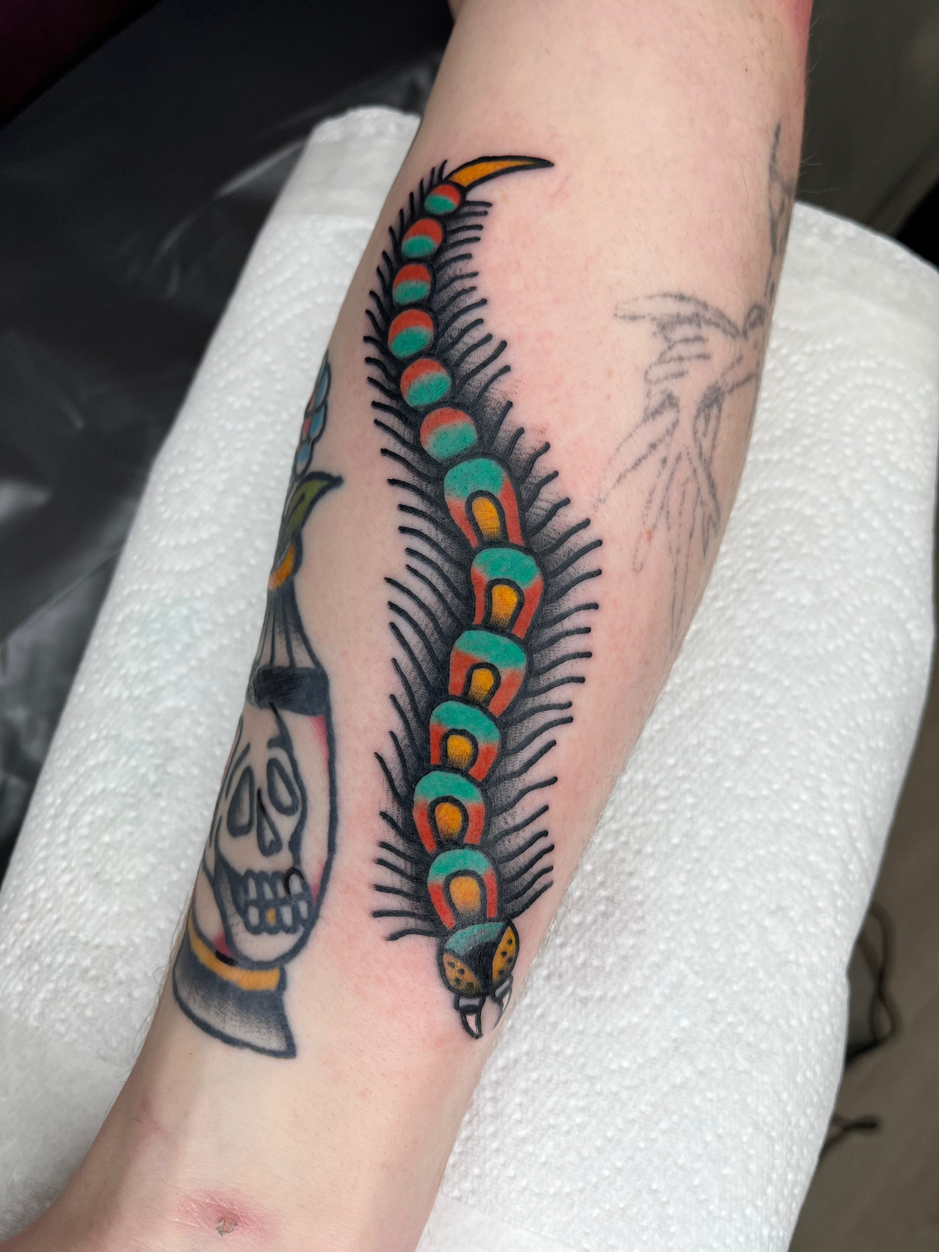 Centipede traditional tattoo | Orangetattooshop.com