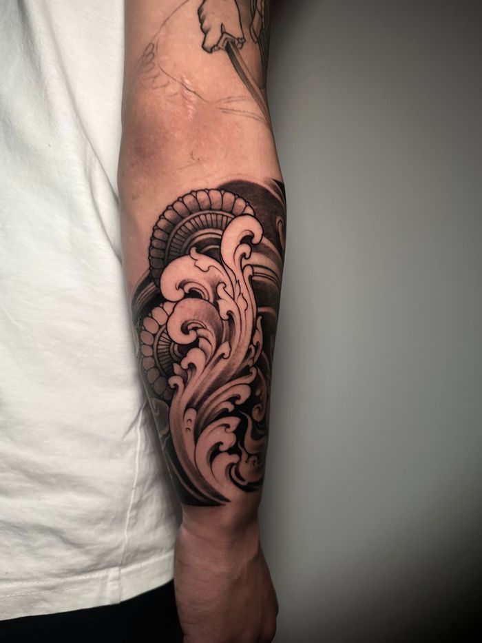 Ornamental Wave Design • Tattoodo