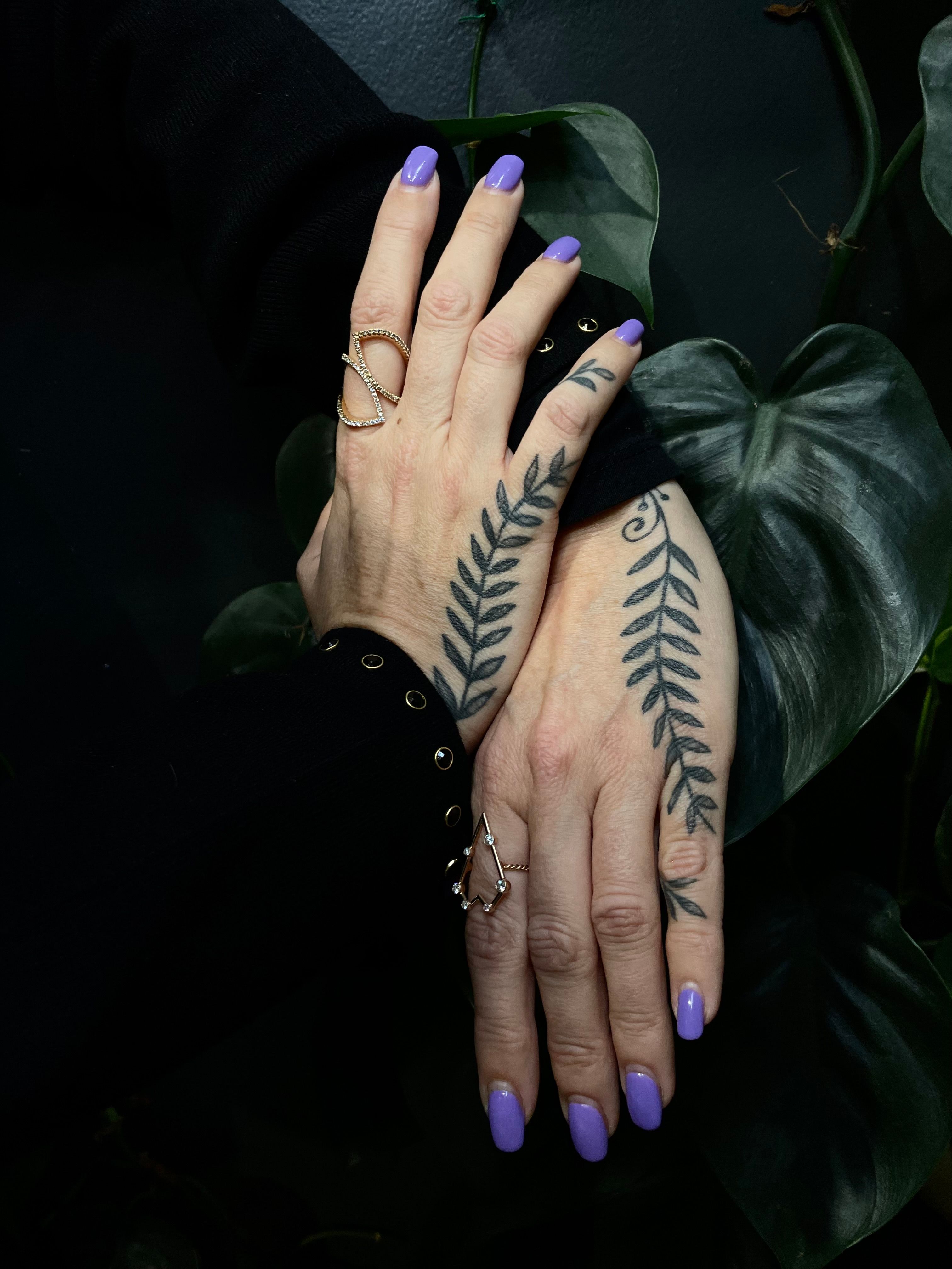 Elegant Blackwork Vine Tattoo • Tattoodo