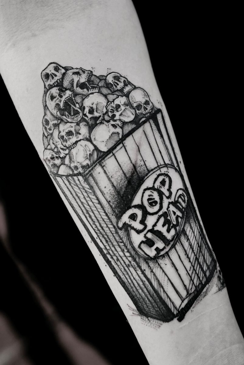 Tattoo uploaded by Chapta • Skull popcorn • Tattoodo
