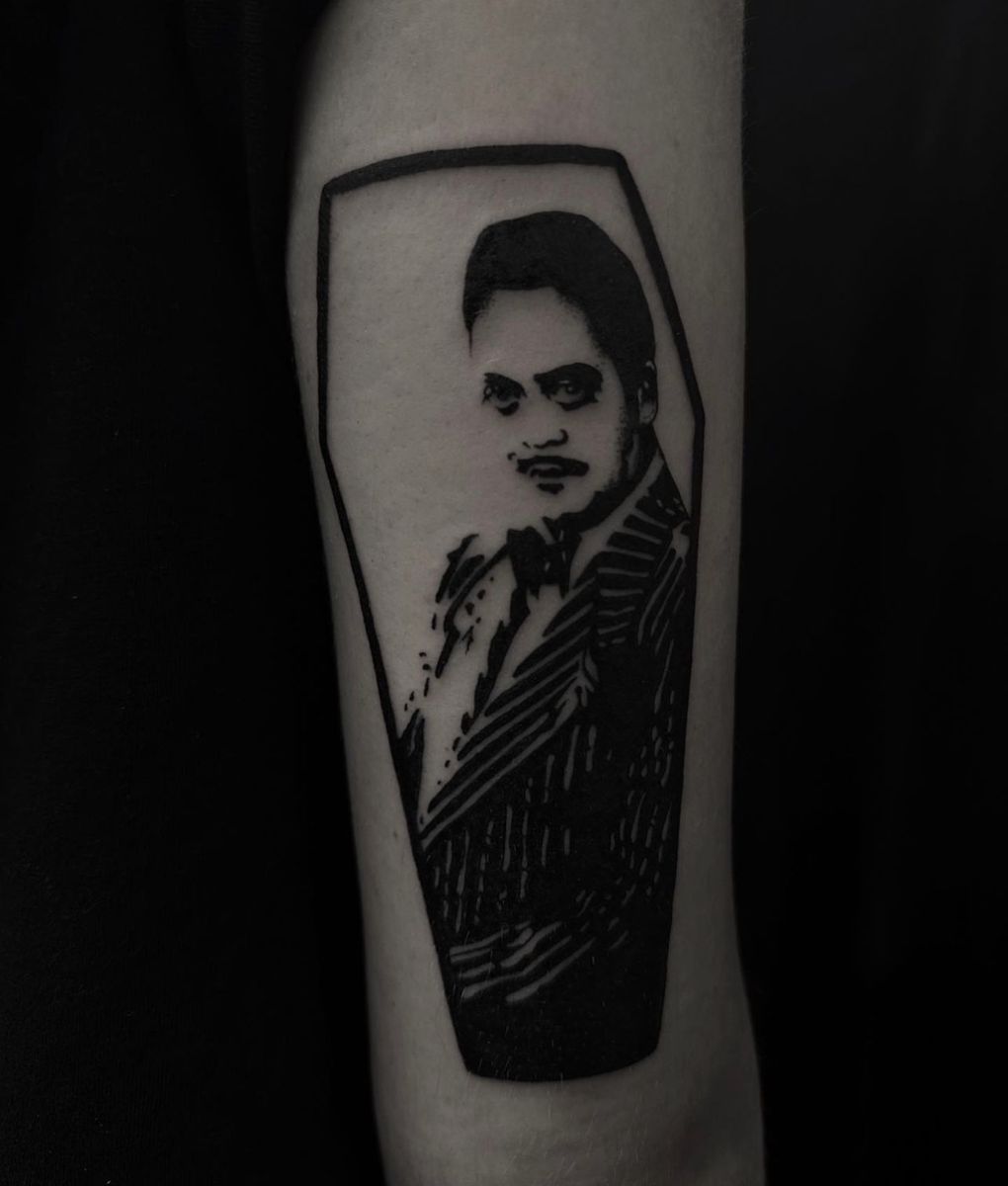 Raul Julia Portrait Tattoo by Sophia Hayes • Tattoo uploaded by Sophia ...