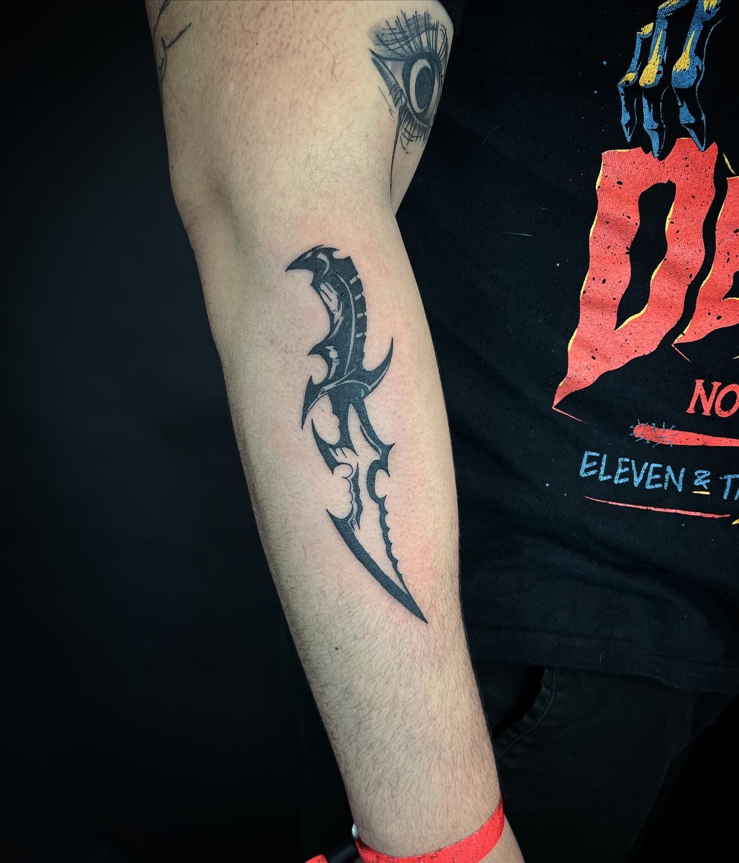 Blackwork Dagger Tattoo • Tattoodo