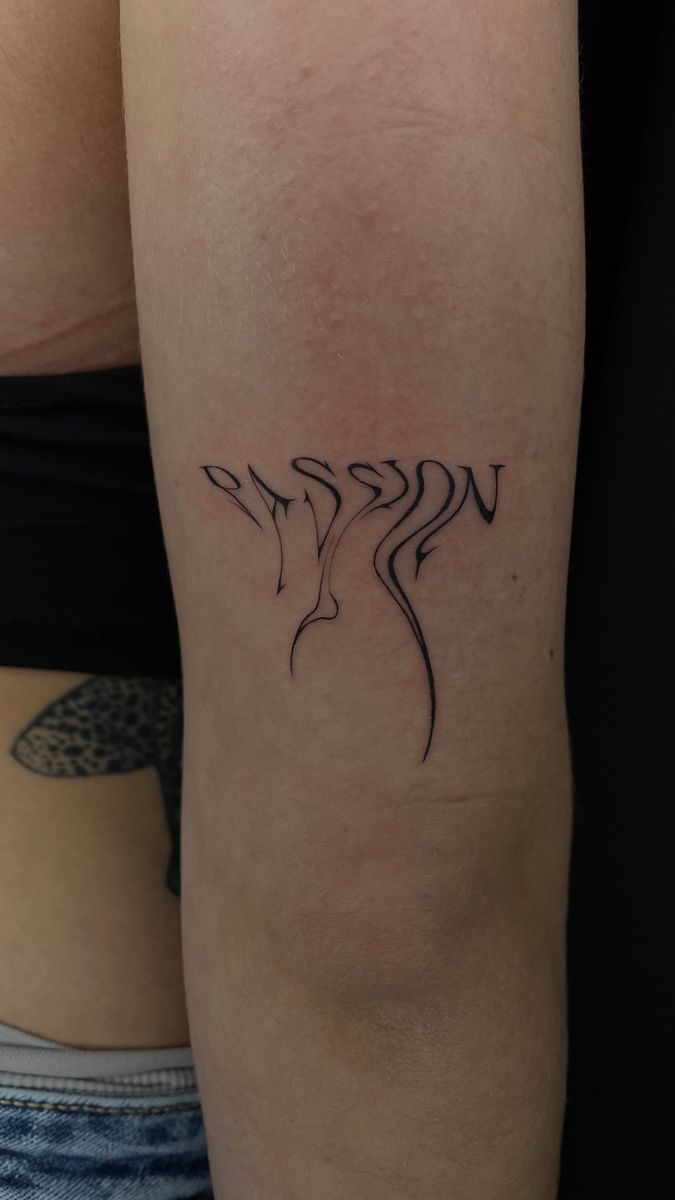 Tattoo uploaded by Luigi • Passion , melted script , abstract lettering ...