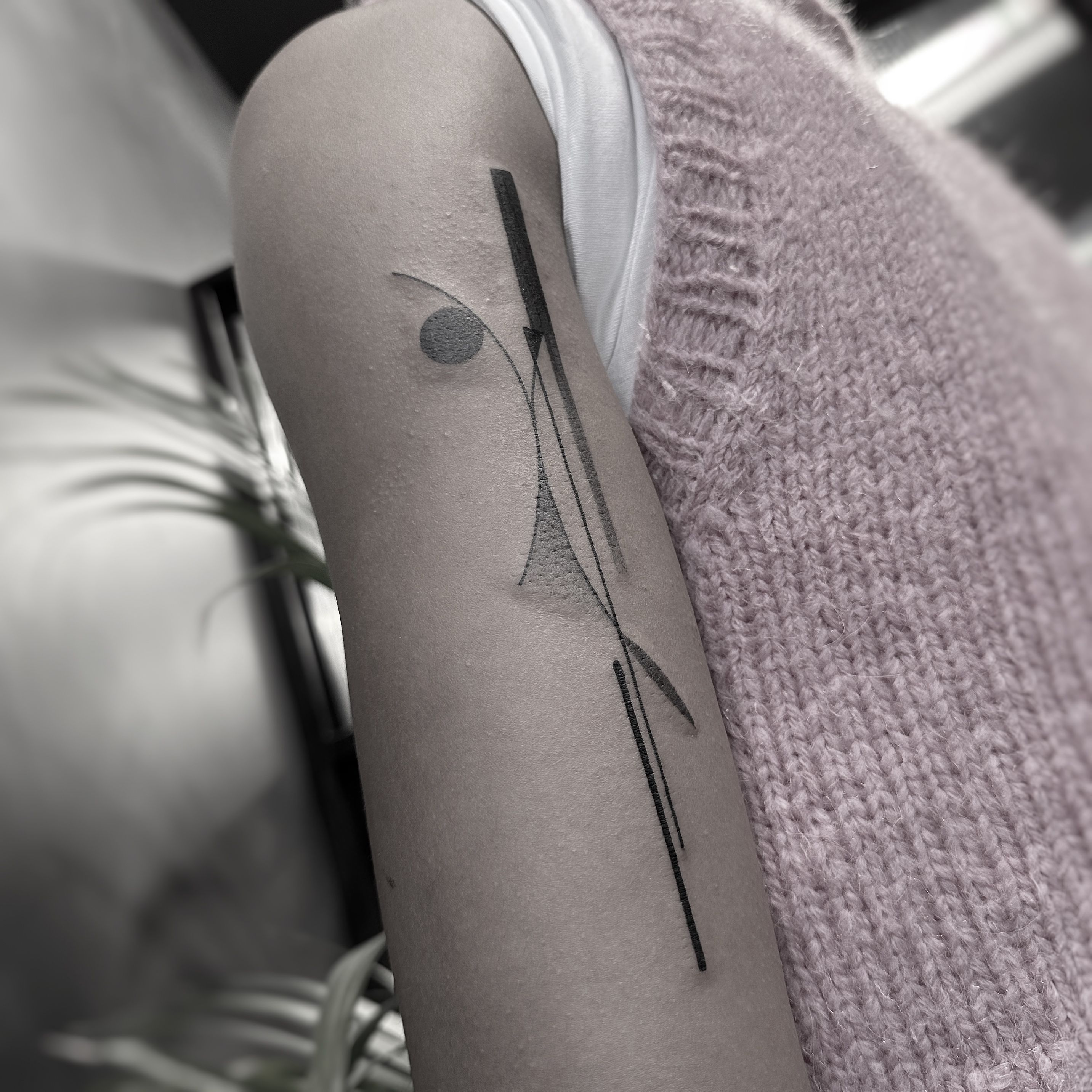 Abstract Dotwork Geometric Tattoo by Oliver Whiting • Tattoodo