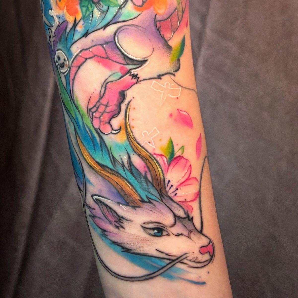 Tattoo uploaded by Alex Sunflower • Haku Chihiro dragon Ghibli tattoo ...