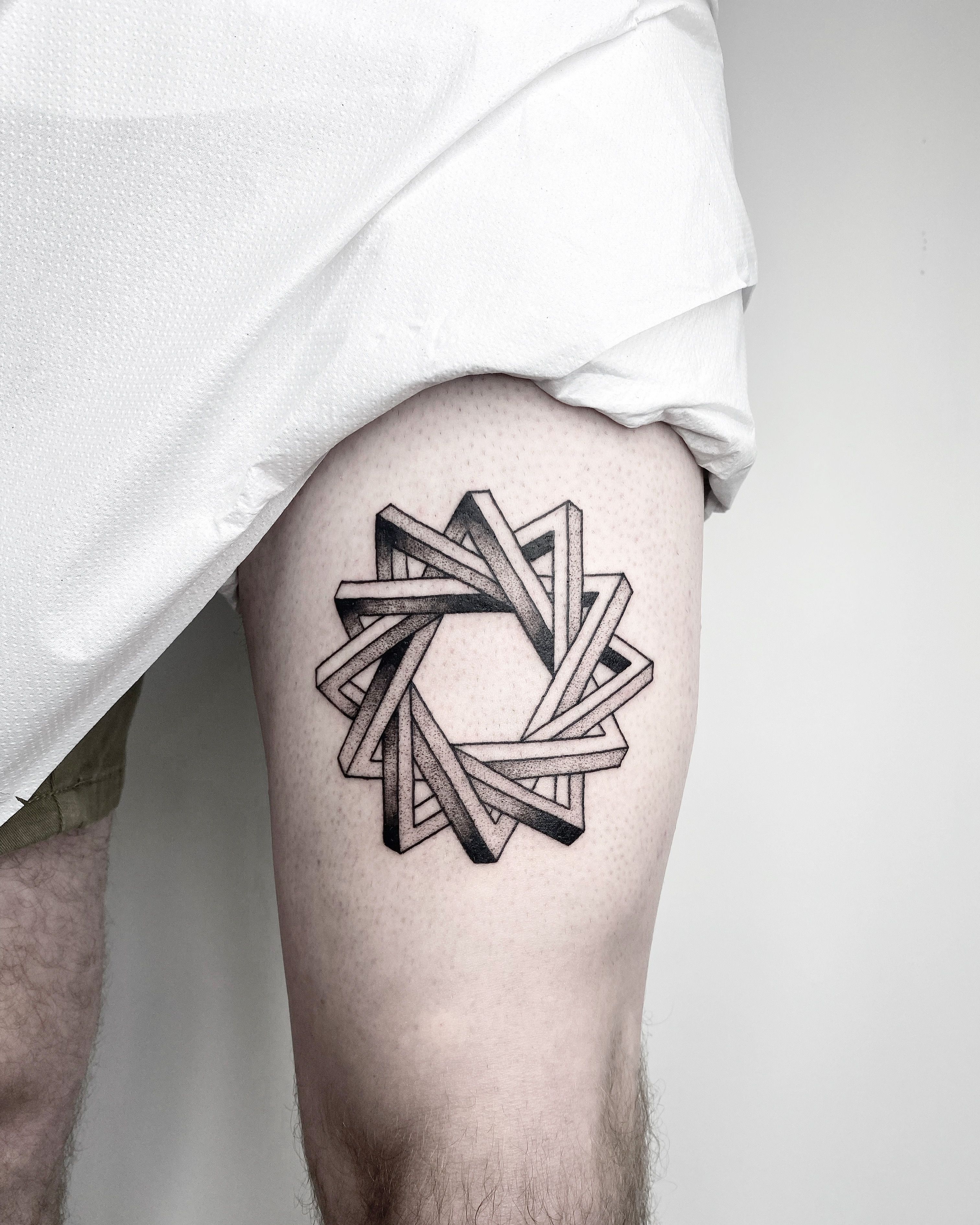 Geometric Star Tattoo by Malvina Maria • Tattoodo