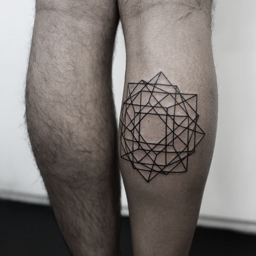 Fine Line Geometric Pattern Tattoo • Tattoodo