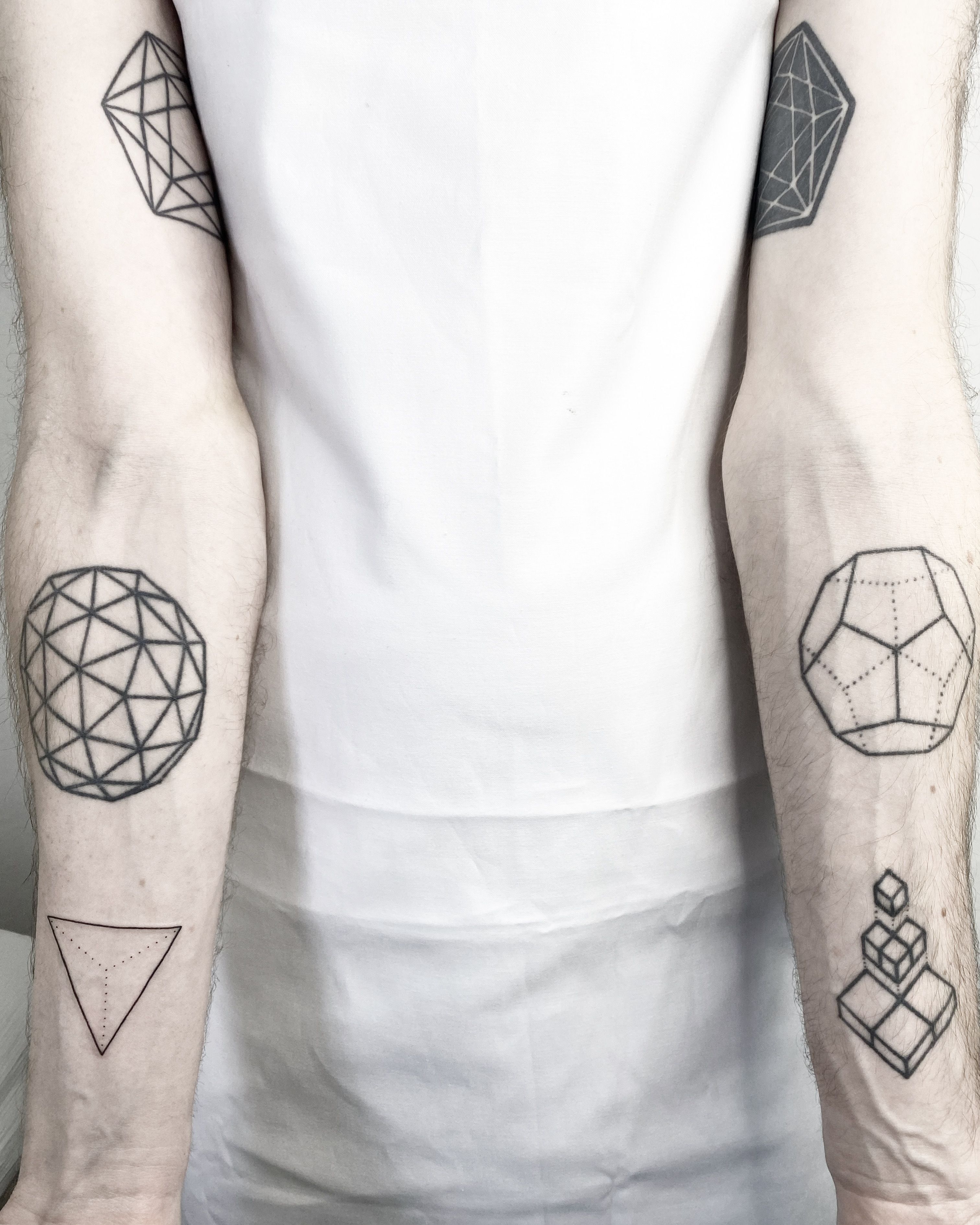 Geometric Fine Line Solids by Malvina Maria • Tattoodo