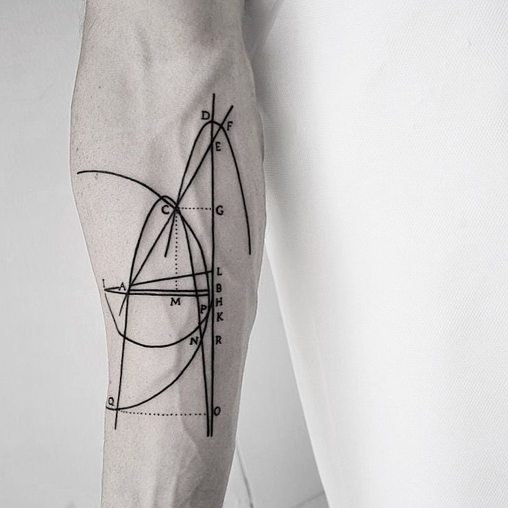 Geometric Math Tattoo • Tattoodo