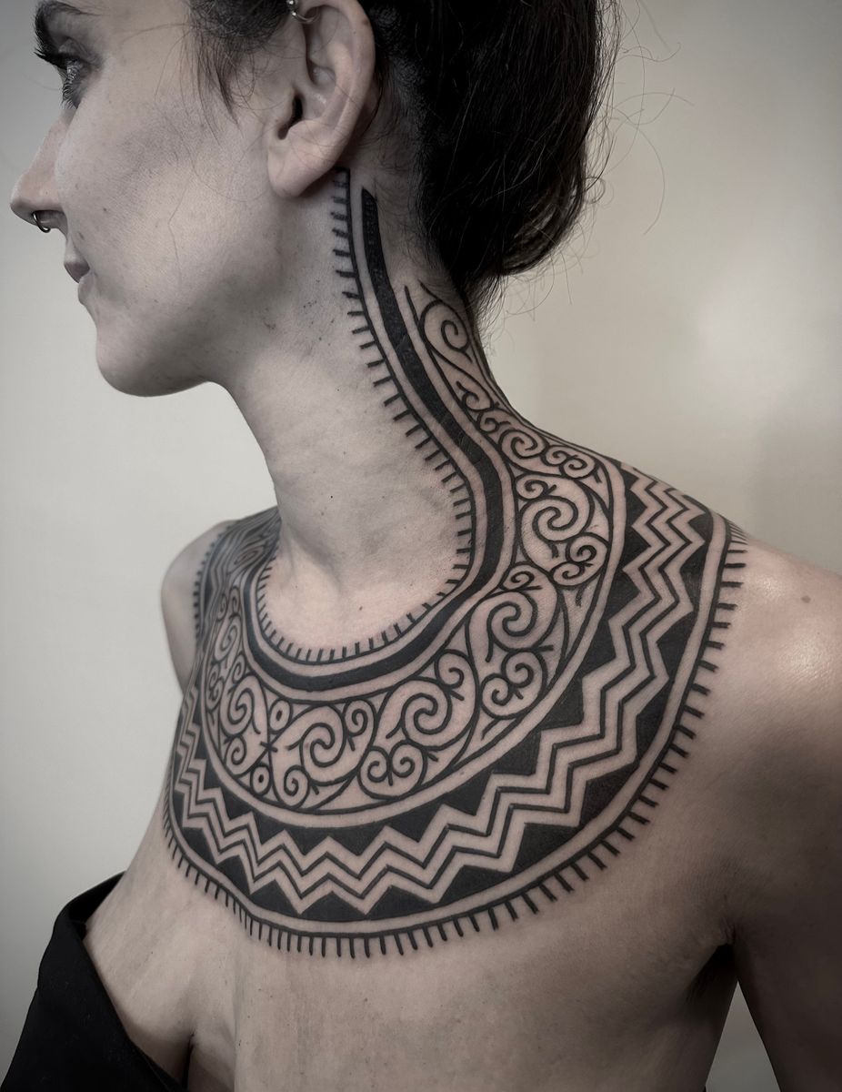 Tattoo uploaded by Francesco Capro • Exquisite blackwork tribal design by Francesco Capro ...