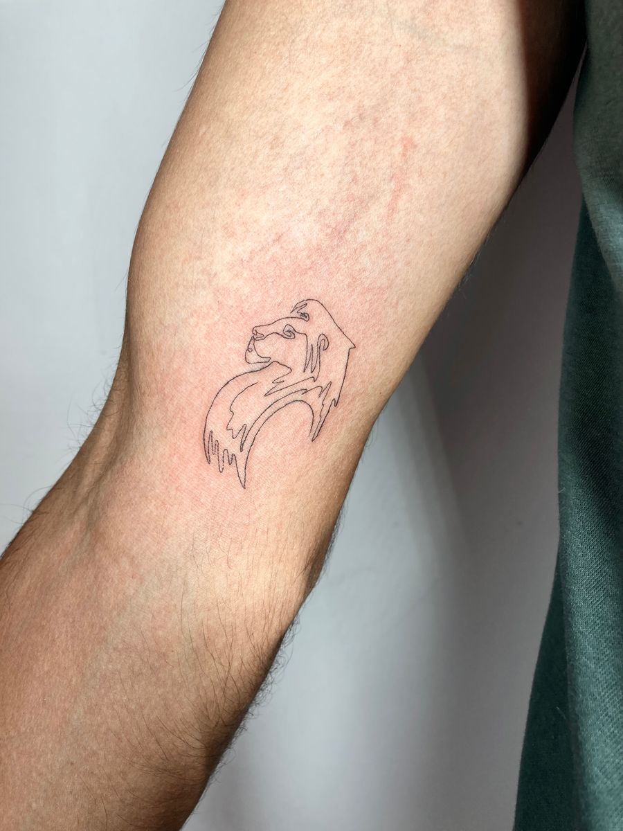 Tattoo uploaded by Gee • Fine line lion • Tattoodo