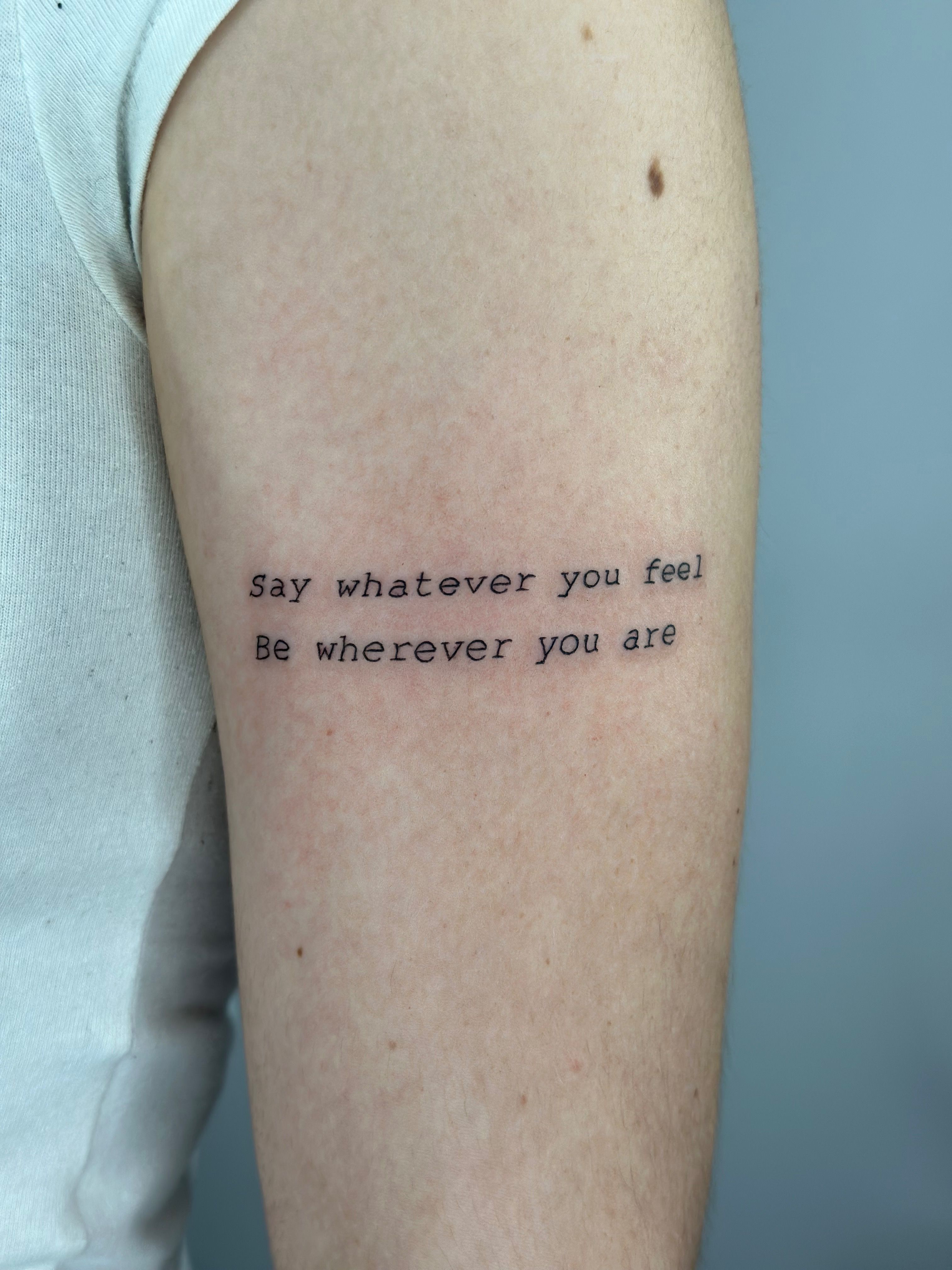 Delicate Fine Line Script Tattoo by Gee • Tattoodo