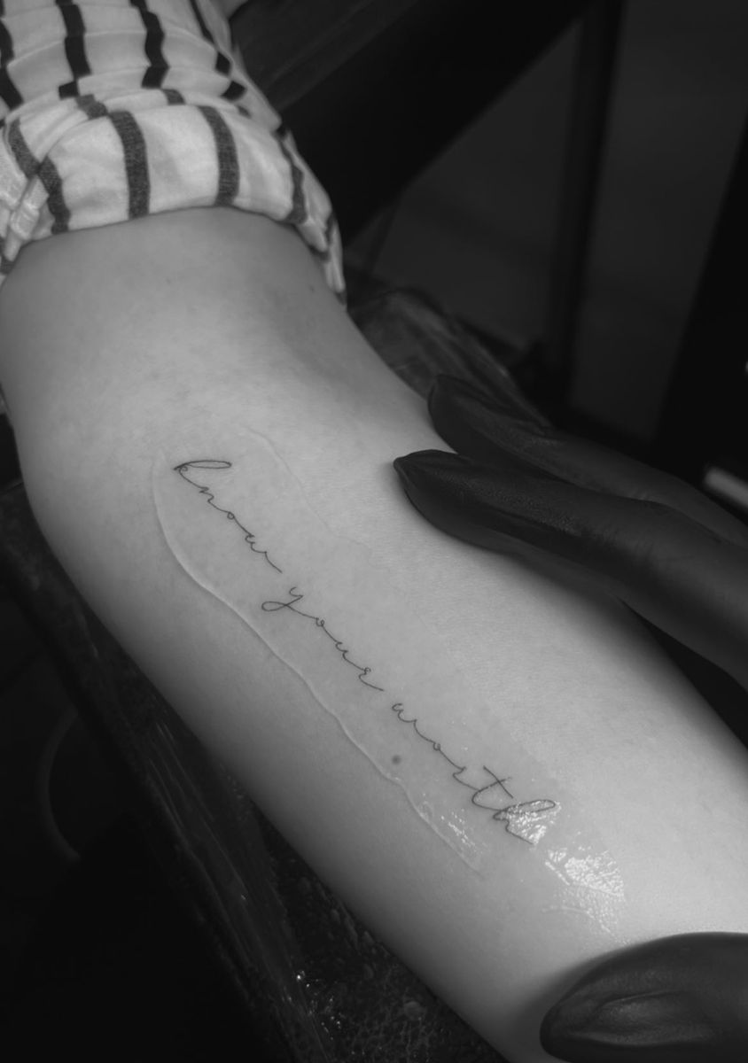 Tiny Fine Line Script Tattoo by Meg • Tattoo uploaded by Meg • Tattoodo