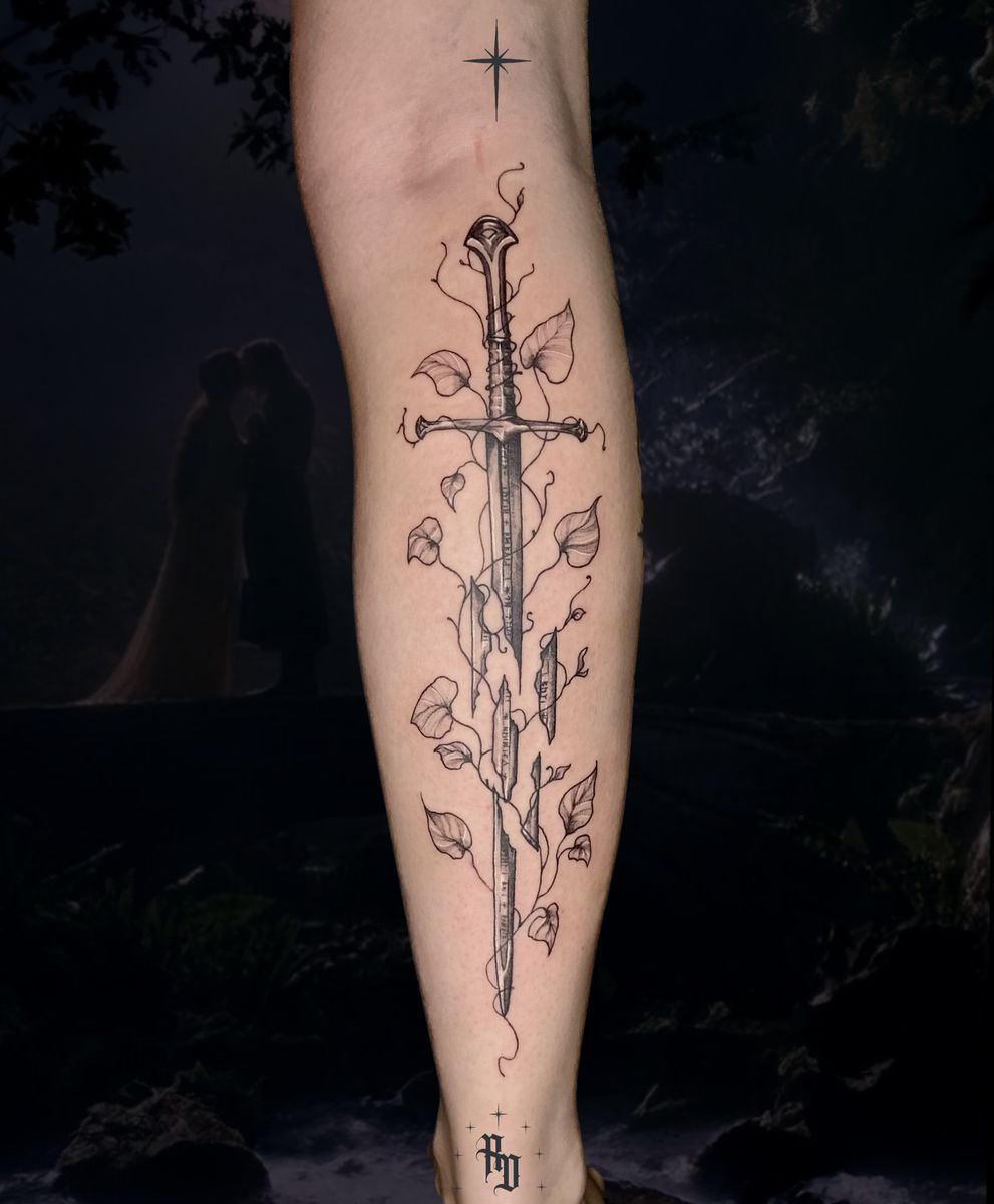 Tattoo uploaded by Rose Daniel • Shards of Narsil from Lord of the ...