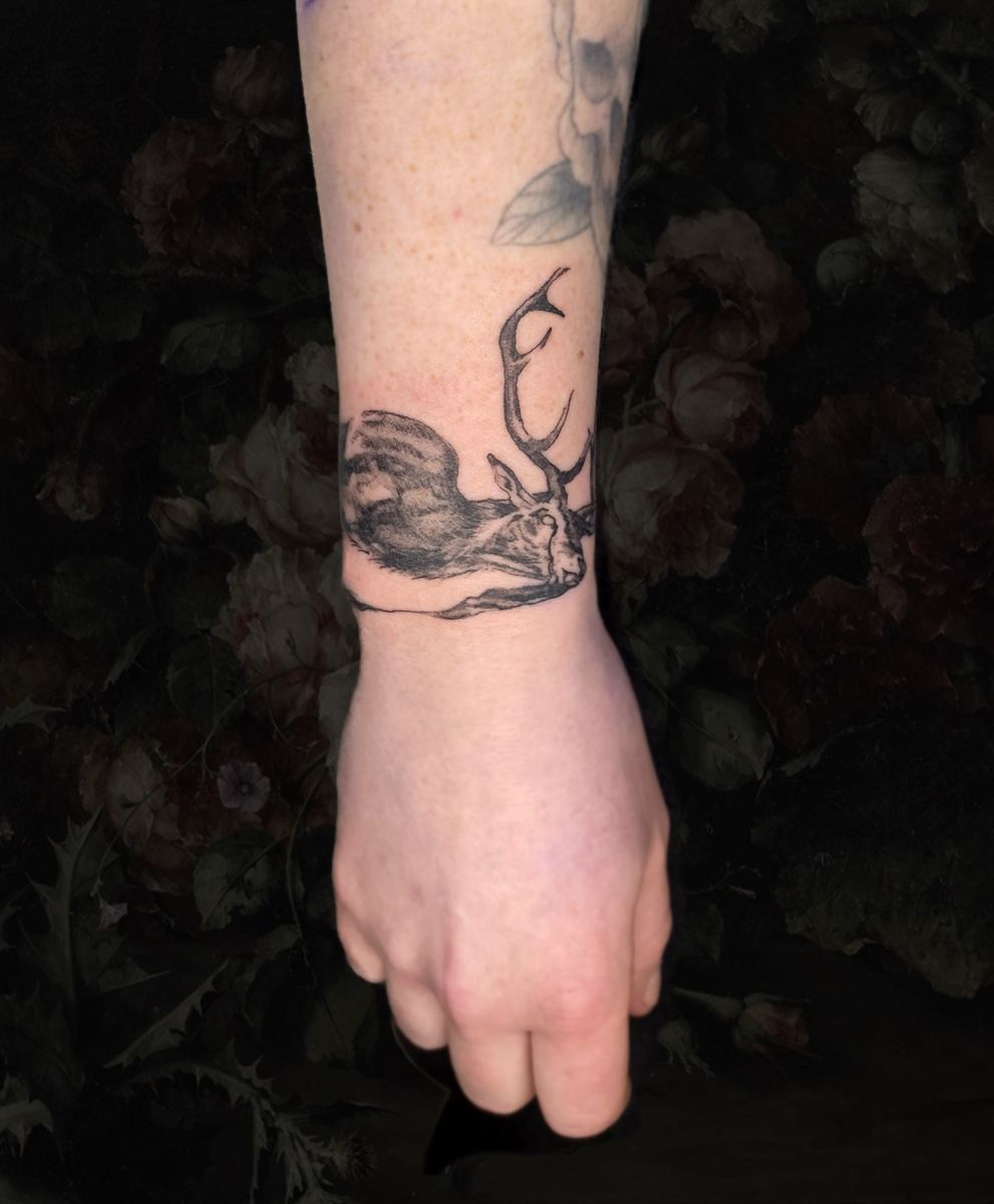 Tattoo uploaded by Rose Daniel • Custom dying deer. • Tattoodo