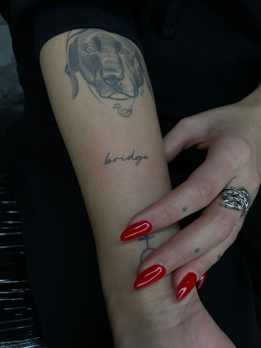 Tattoo uploaded by Luigi • fine line script , bridge script , fine line ...