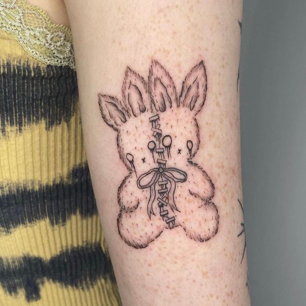 Creepy Miffy: An Illustrative Horror Tattoo • Tattoodo