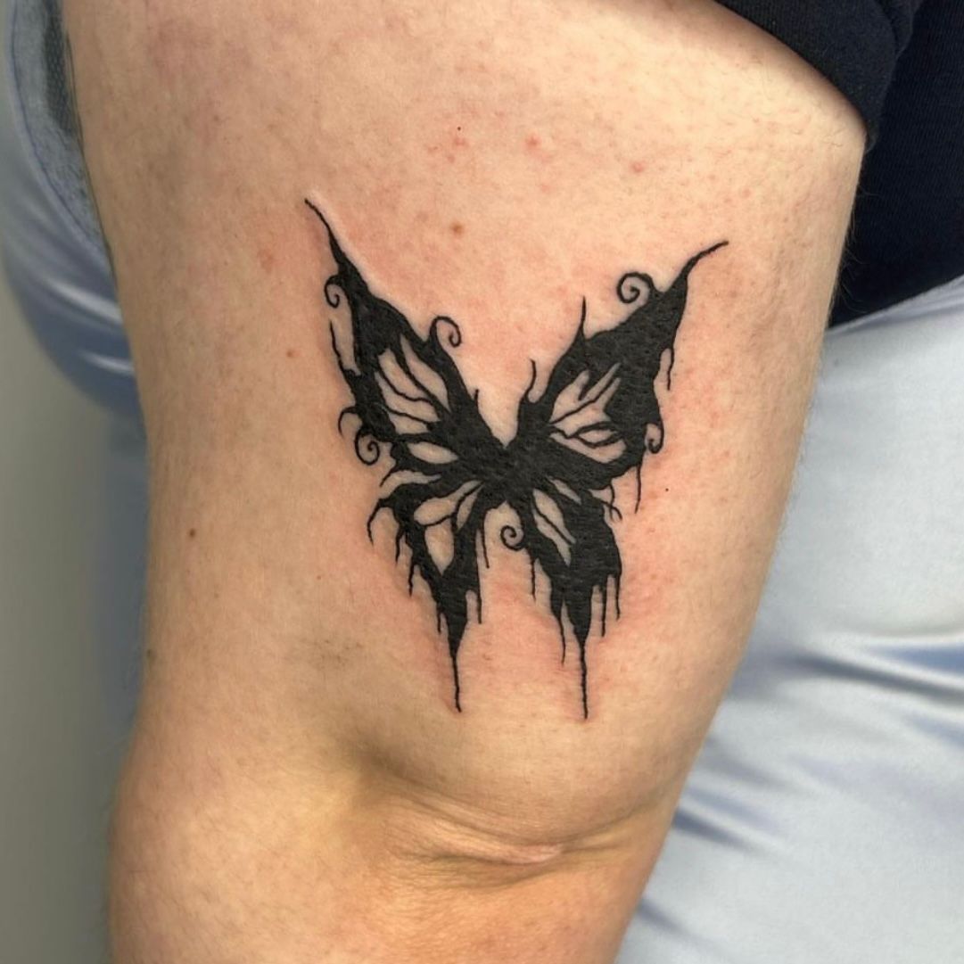 Gothic Butterfly Tattoo • Tattoodo