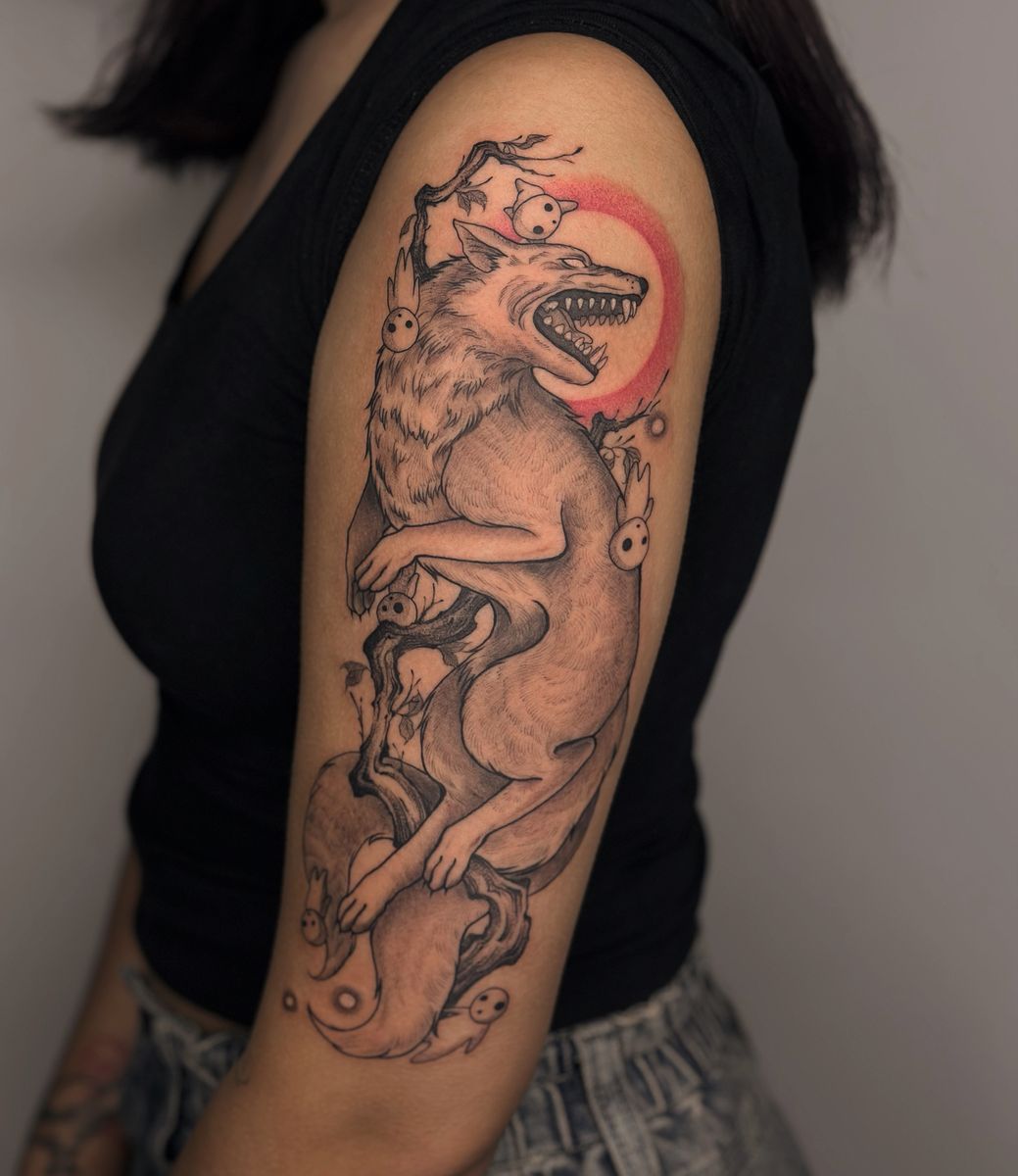 Tattoo uploaded by Takko San • ‘Moro’ Wolf from Princess Mononoke ...