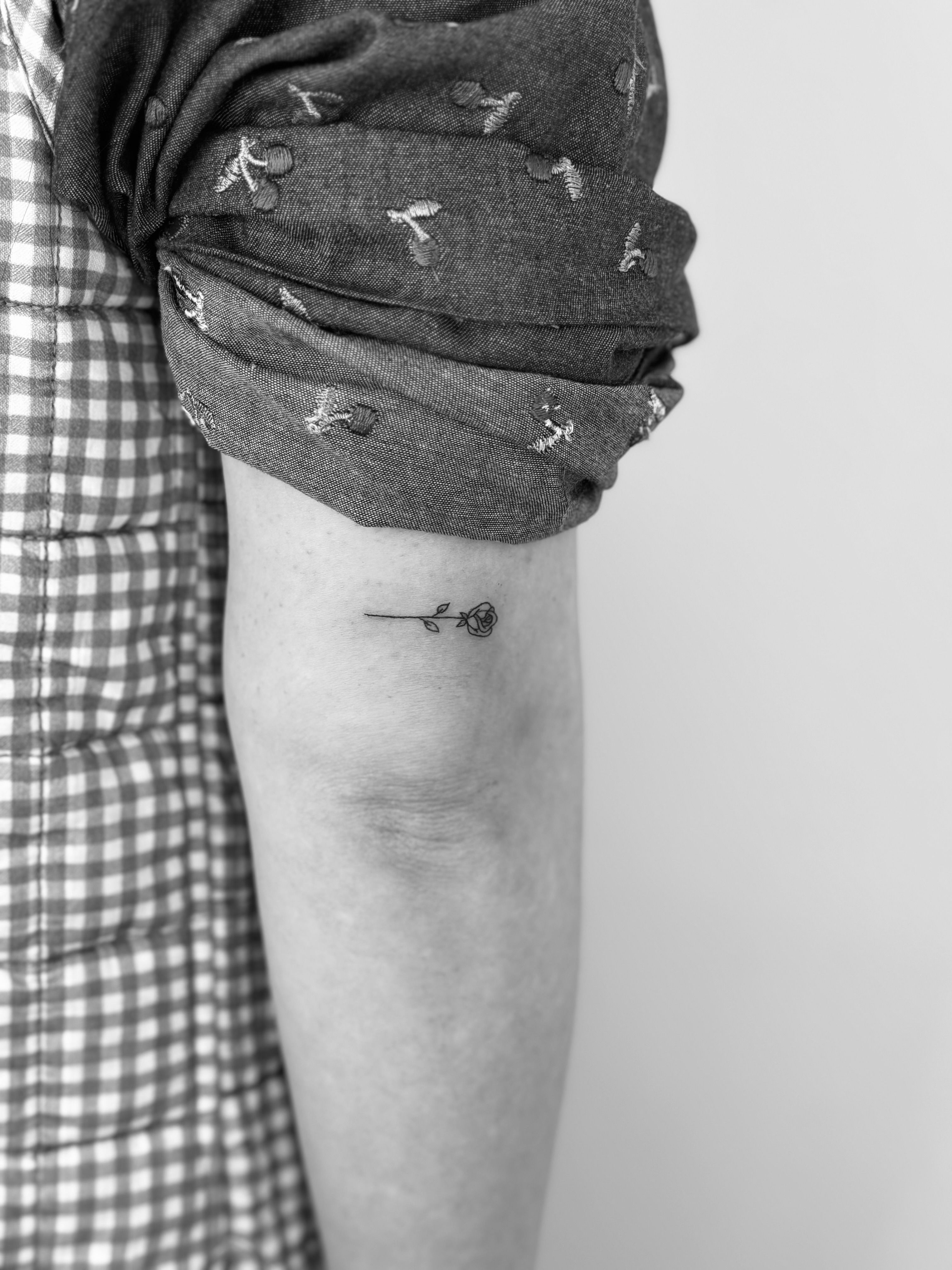 Fine Line Rose Tattoo by Timmy • Tattoodo