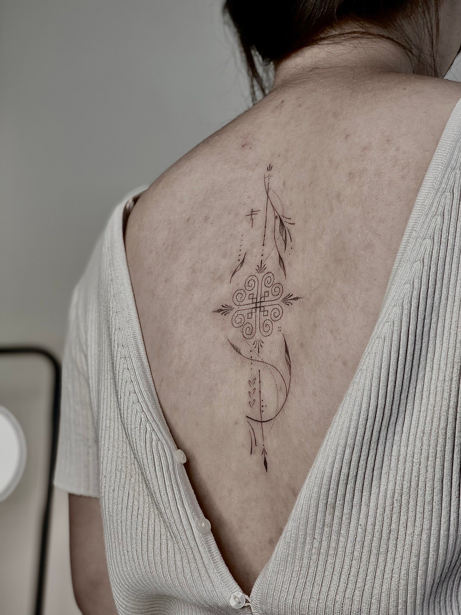 Delicate Fine Line Vines Tattoo • Tattoodo