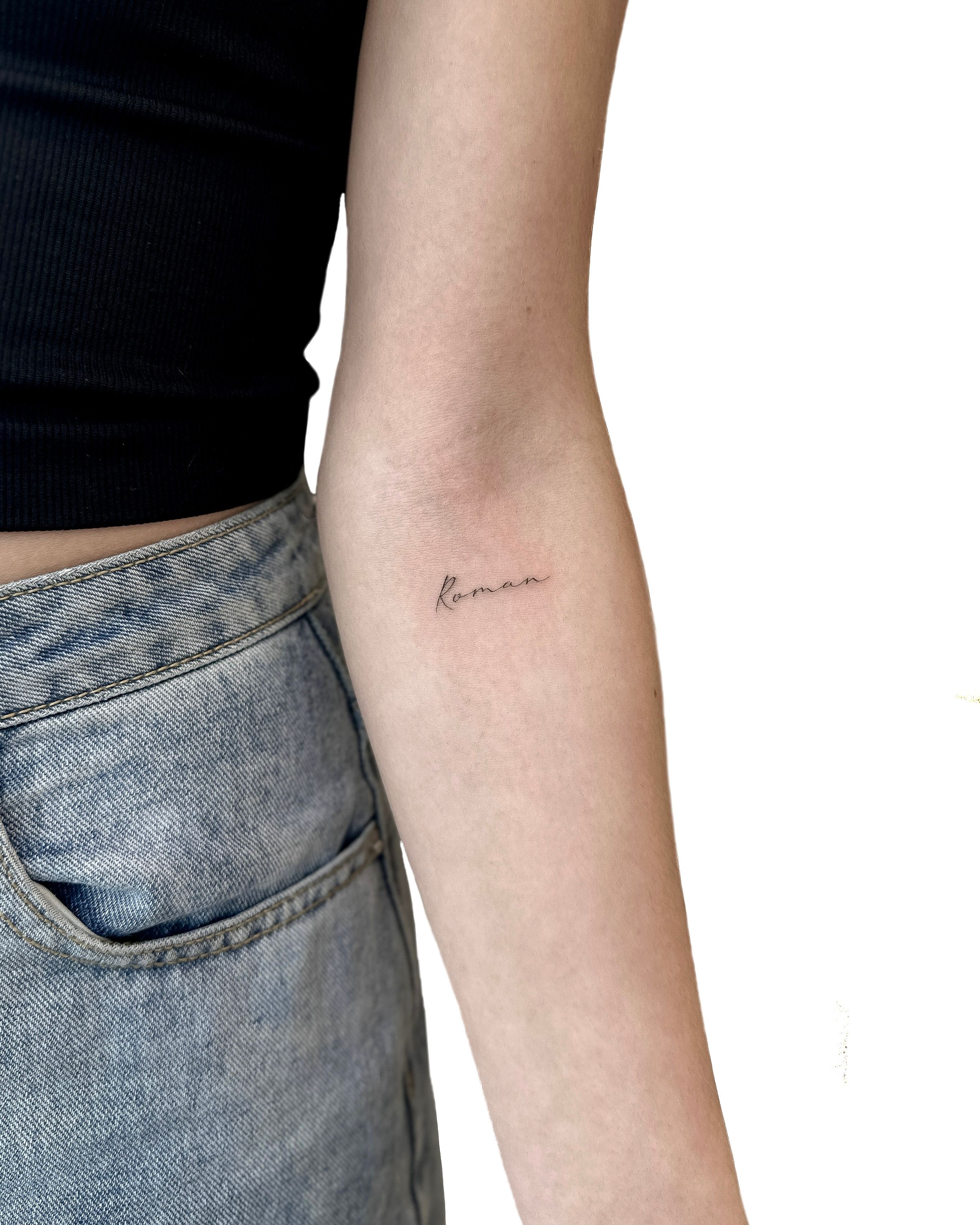 Tiny fine line lettering by Alex Lloyd • Tattoodo