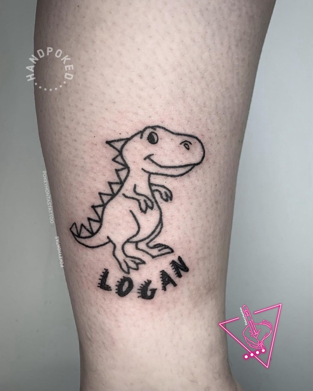 Cute t rex tattoo | Orangetattooshop.com