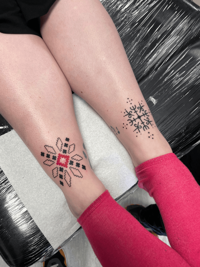 Geometric Ankle Tattoos • Tattoodo