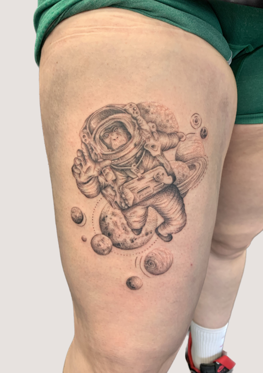 Monkey Astronaut Tattoo • Tattoodo