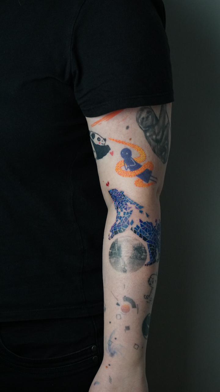 Geometric Mosaic Tattoo by Liubov Soroka • Tattoodo