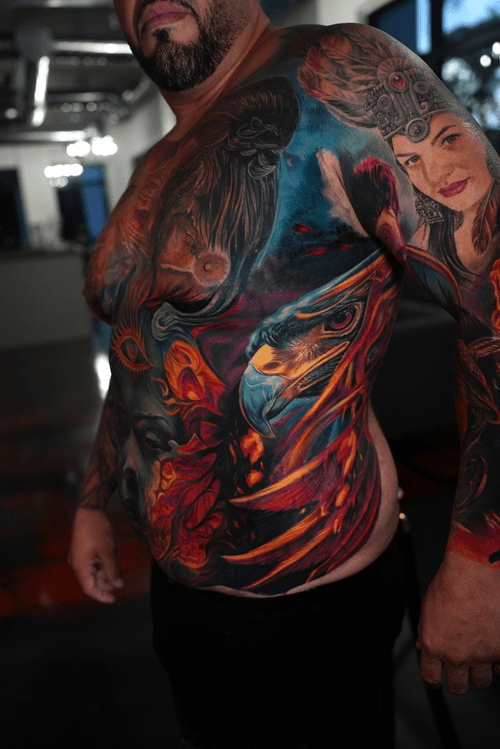 Torso Tattoo with Eagle • Tattoodo
