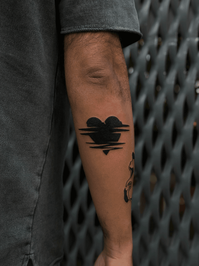 Distorted Heart Tattoo • Tattoodo