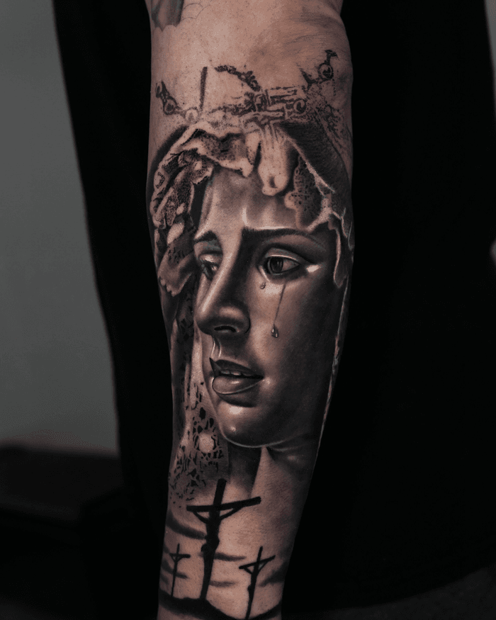 Weeping Portrait • Tattoodo