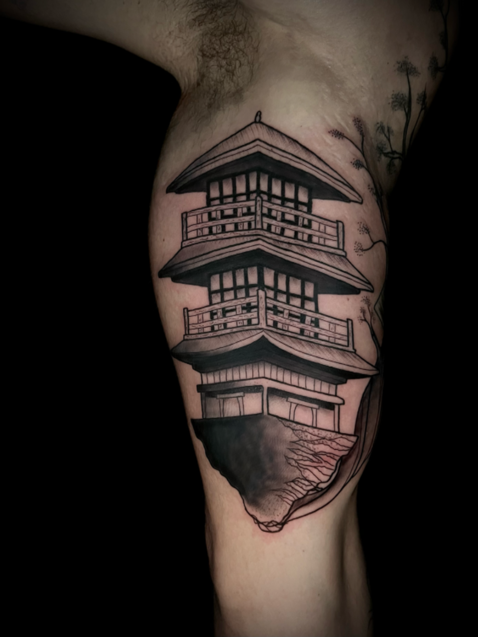 Japanese Pagoda Tattoo by Ben Twentyman • Tattoodo