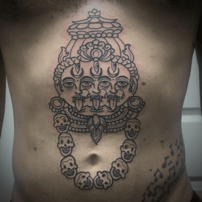 Deity with Skull Necklace • Tattoodo
