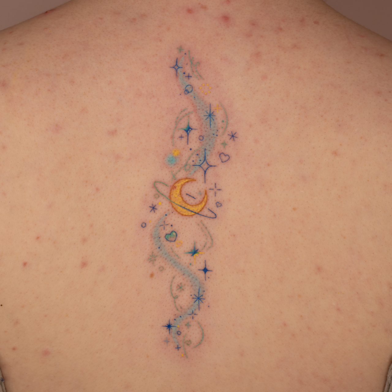 Celestial Spine Tattoo • Tattoodo