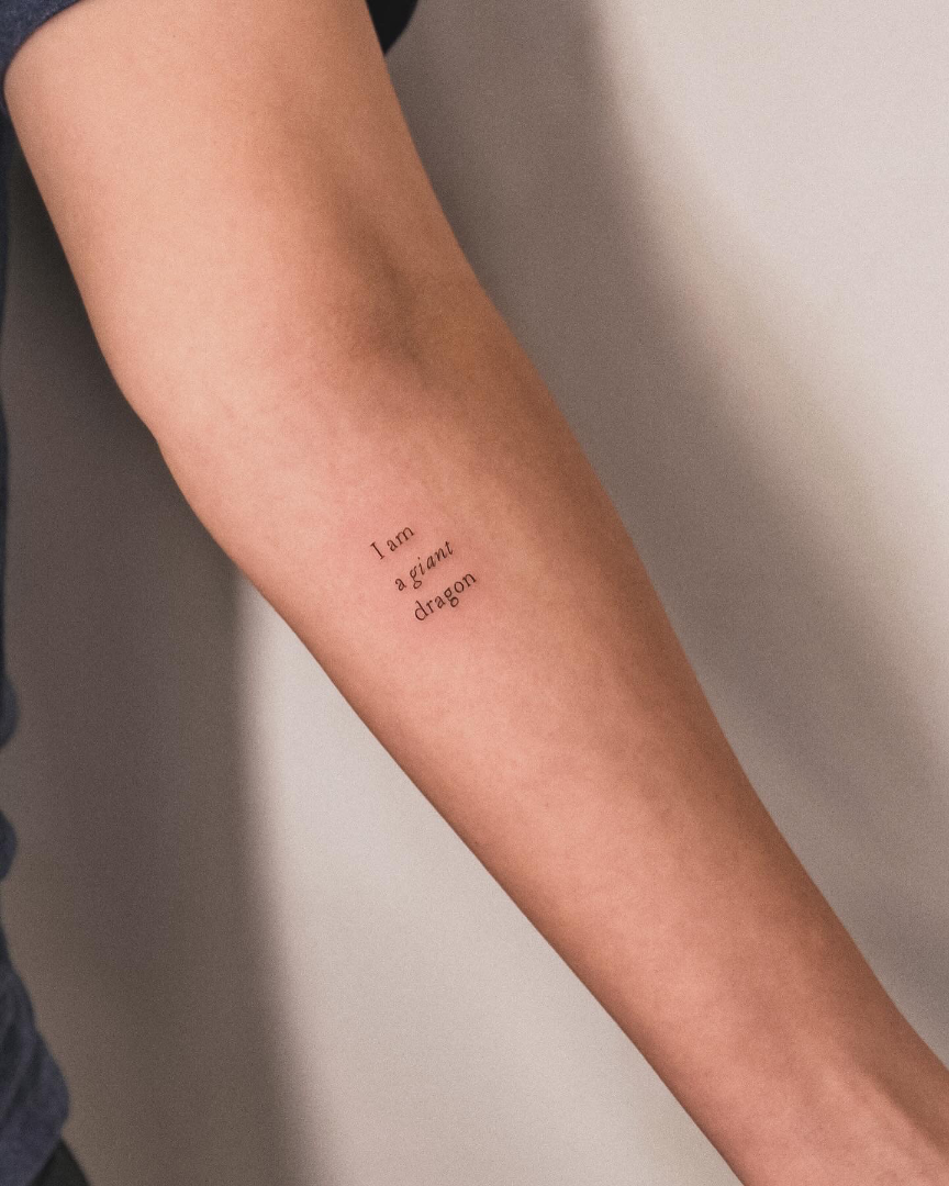 Phrase Tattoo • Tattoodo