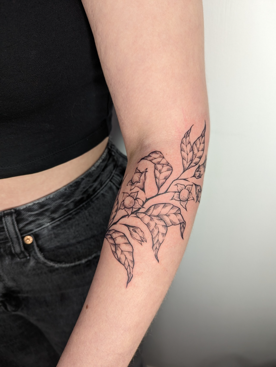 Branch with Leaves Tattoo • Tattoodo