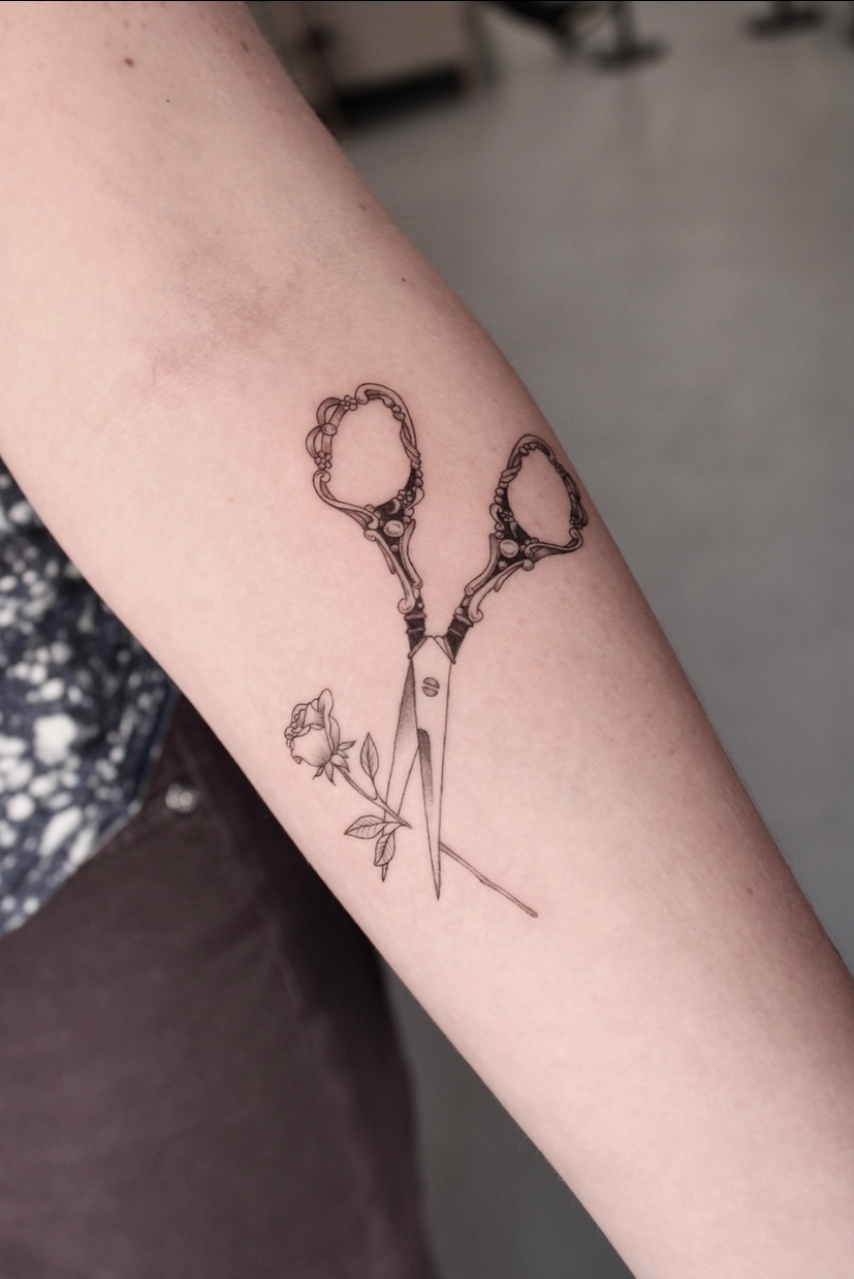 Cosmetology Scissors Tattoos